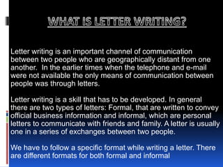 Letter Writing | PPTX