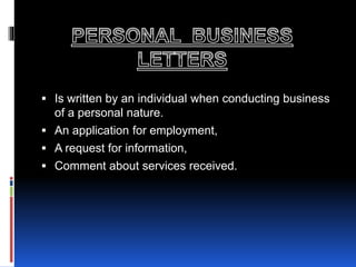 Letter Writing | PPTX