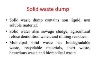 Impact Of Municipal Solid Waste Dump On Ground Water Quality in ...