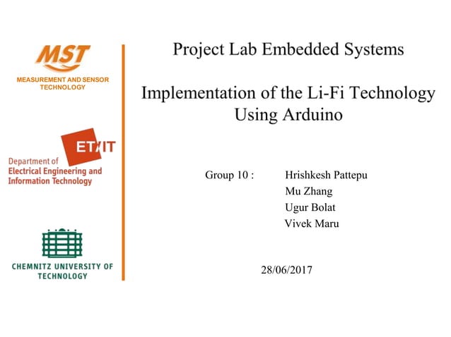 Implementation of Li-Fi using Arduino | PPTX | Computer Networking | Computing