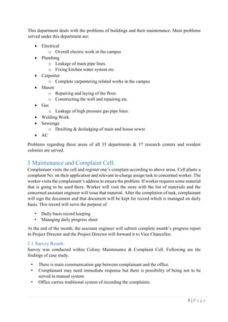 Online Complaint & Maintenance System, UET | PDF