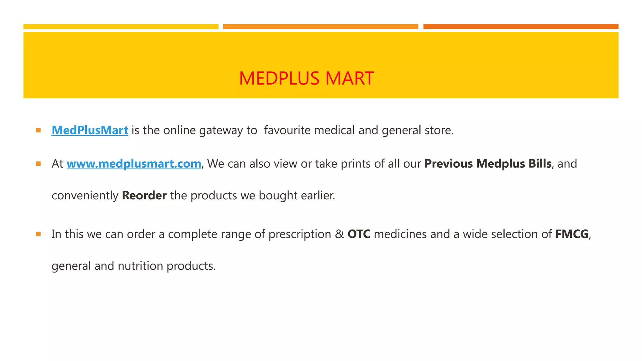 medplus supply chain management | PPTX