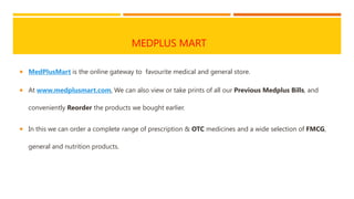 medplus supply chain management | PPTX