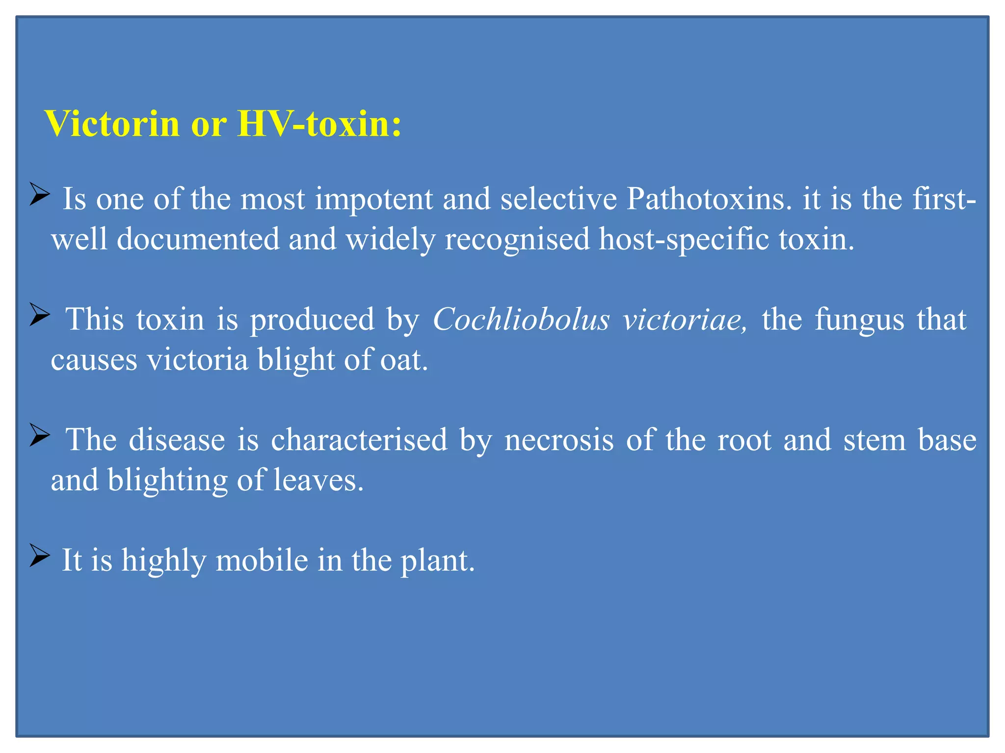 Role of Toxins in Plant Pathogenesis | PPT