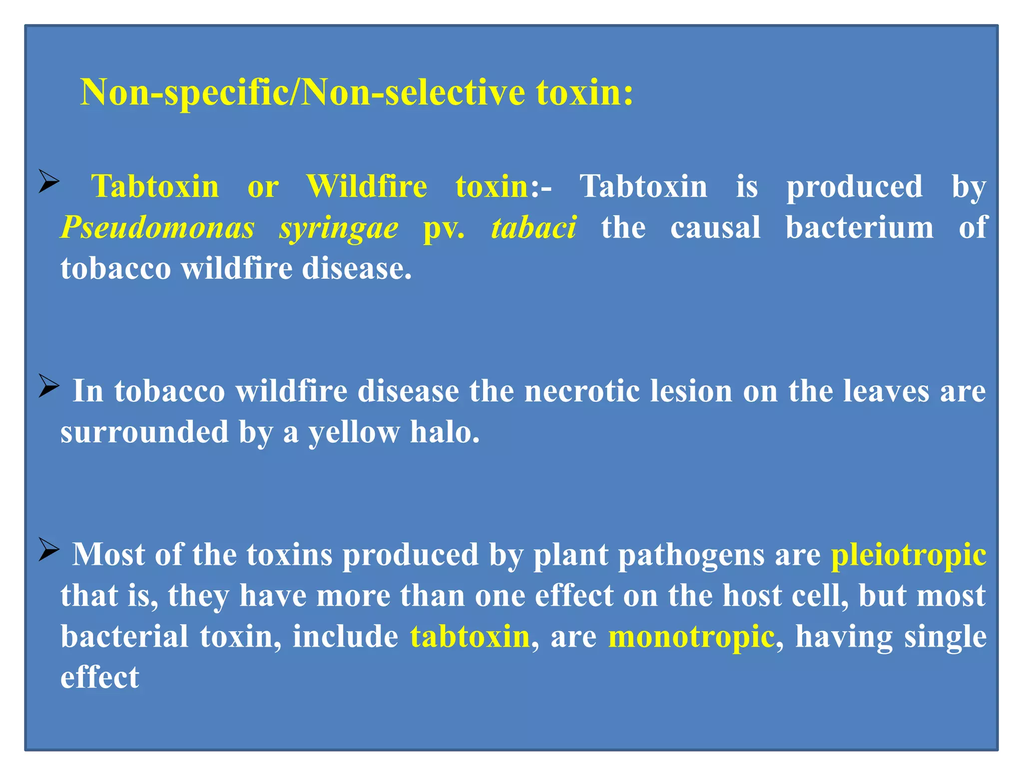 Role of Toxins in Plant Pathogenesis | PPT