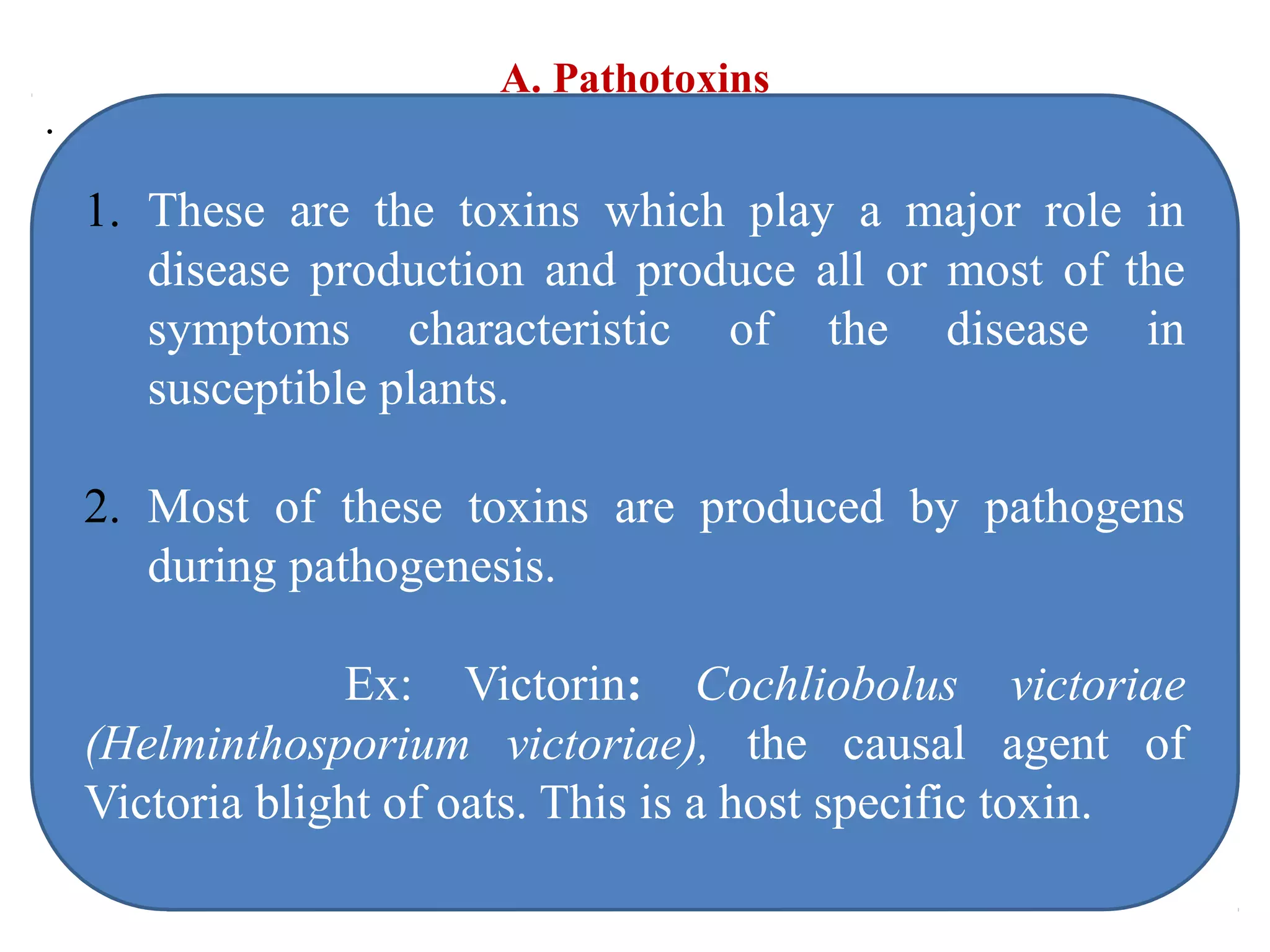 Role of Toxins in Plant Pathogenesis | PPT