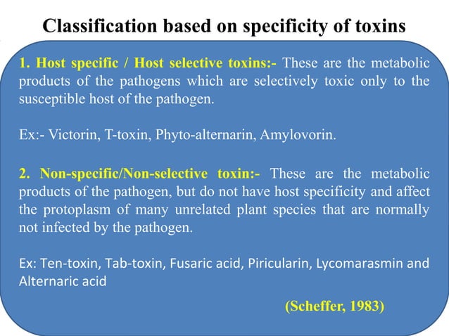 Role of Toxins in Plant Pathogenesis | PPT