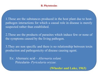 Role of Toxins in Plant Pathogenesis | PPT