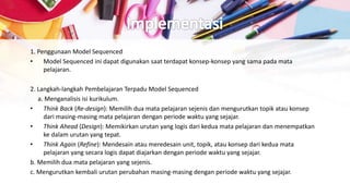 Model Pembelajaran Terpadu "MODEL SEQUENCED (URUTAN)" | PPTX
