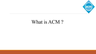 Association of Computing Machinery | PPT