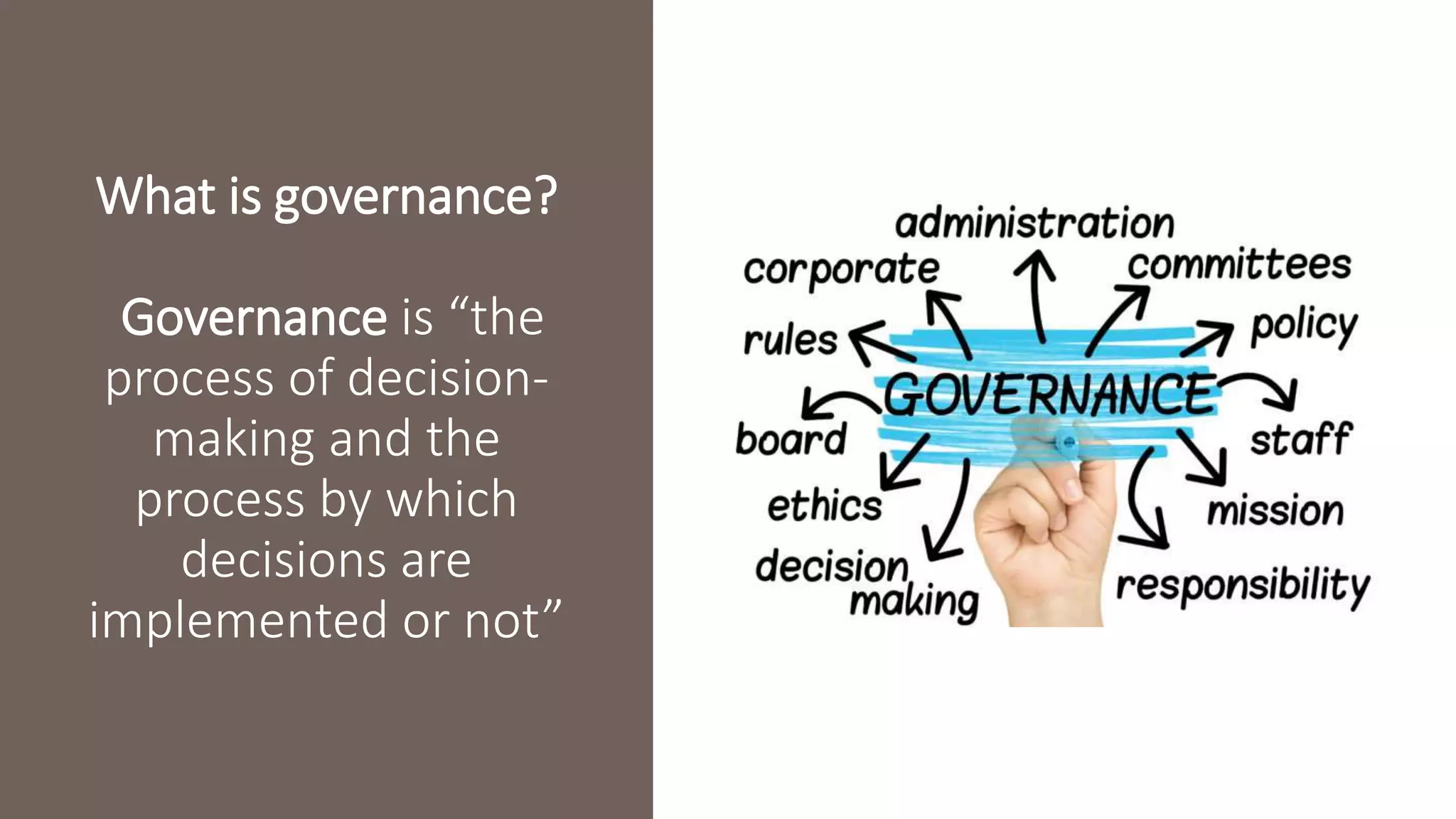 difference between Public governance and corporate governance with ...