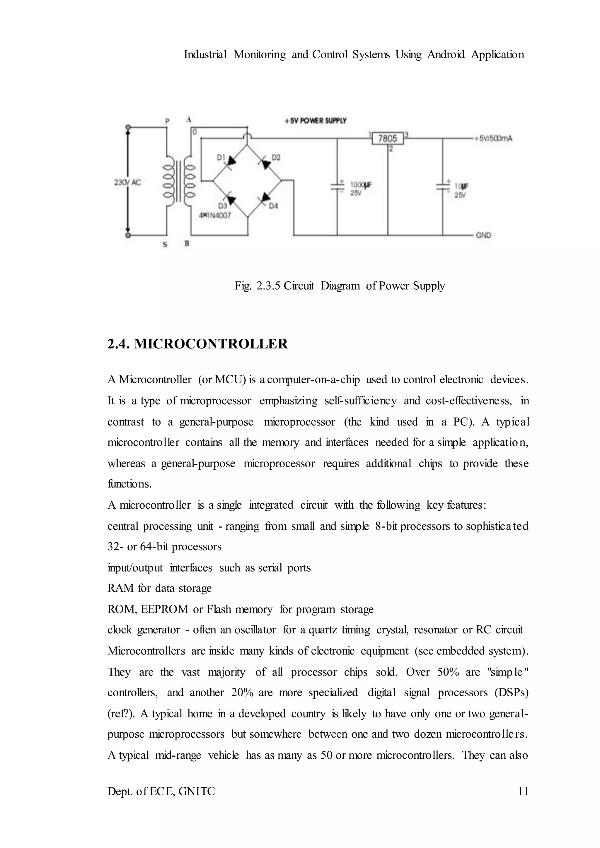 Industrial monitoring and control system using android application | DOCX