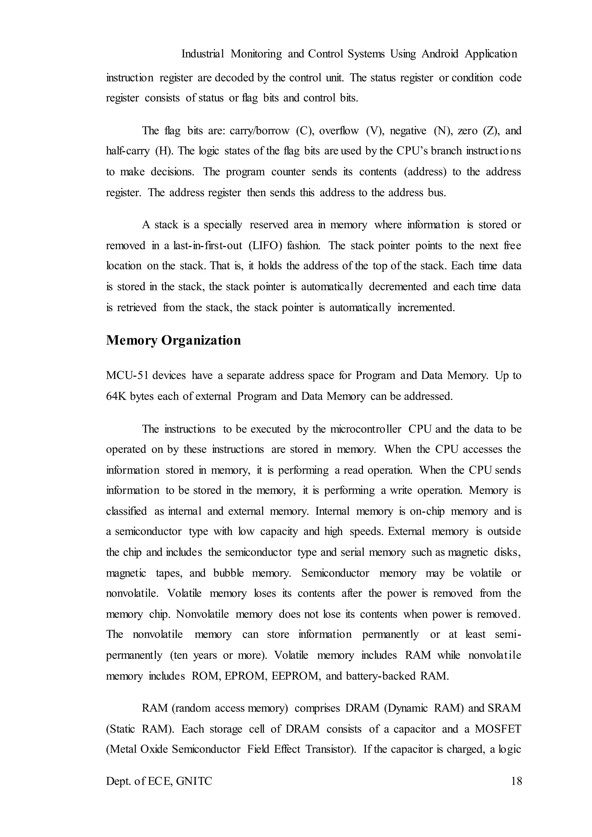 Industrial monitoring and control system using android application | DOCX