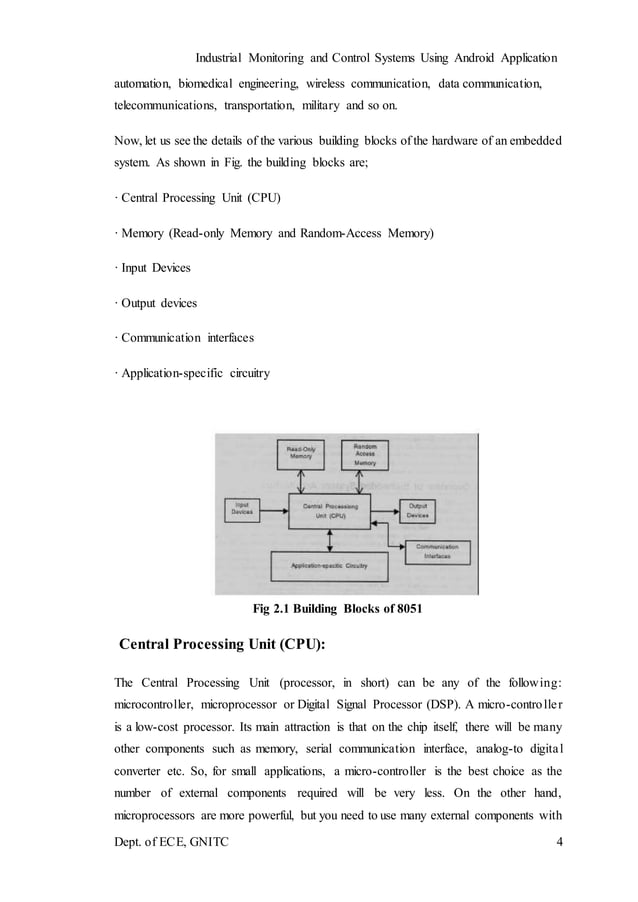 Industrial Monitoring And Control System Using Android Application Docx Operating Systems