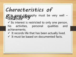 Autobiography and biography | PPTX