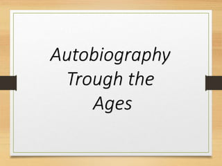 Autobiography and biography | PPTX