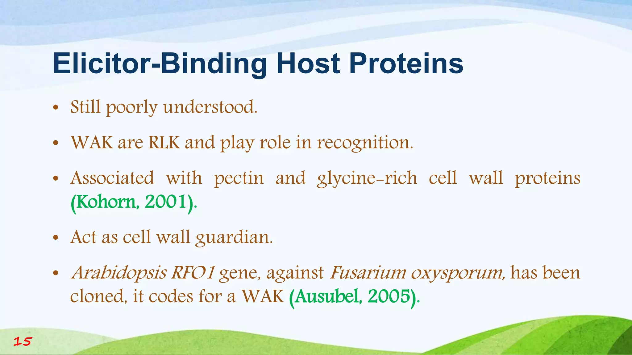 Cell Wall Associated Mechanisms of Disease Resistance & Susceptibility ...