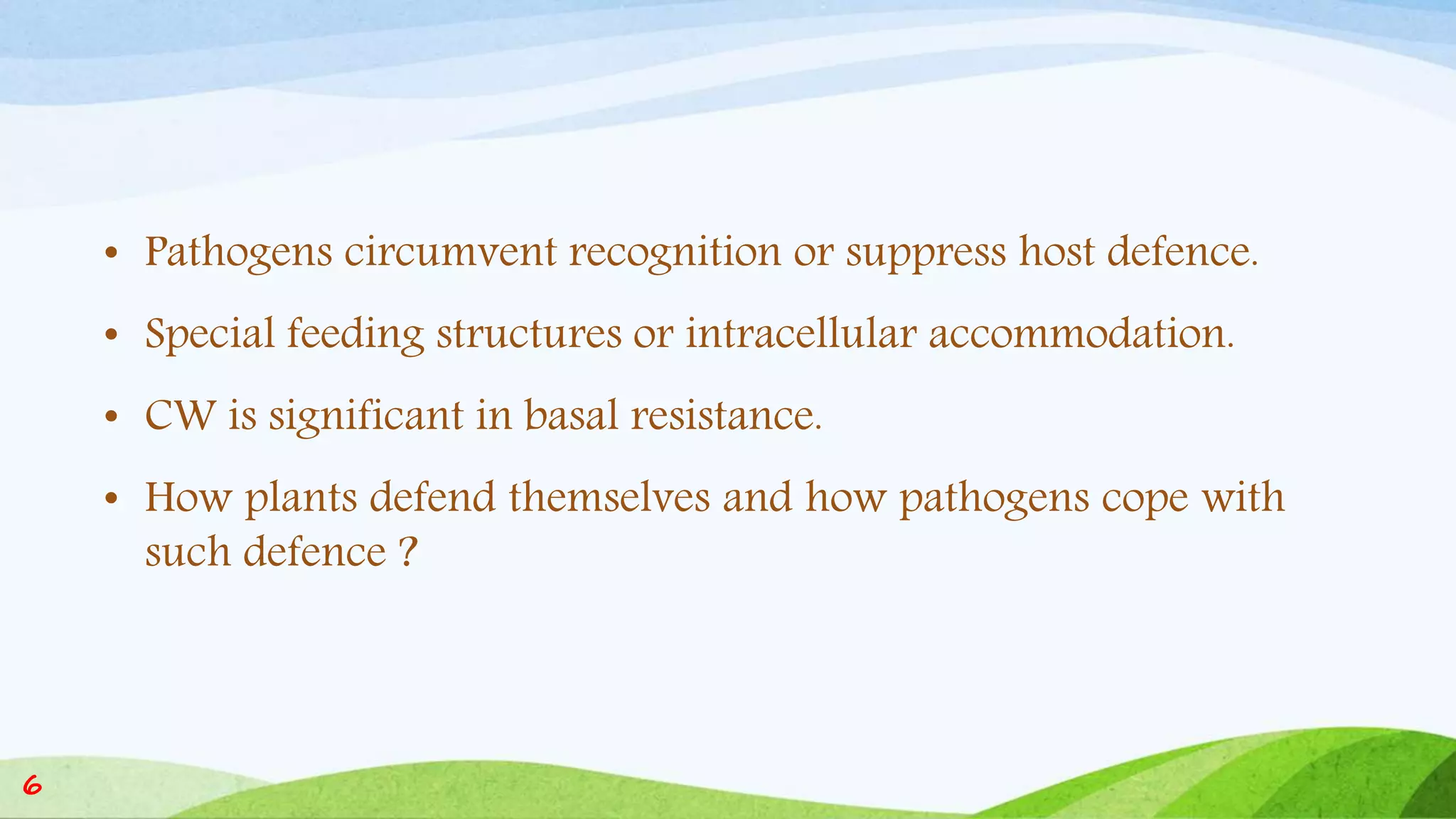 Cell Wall Associated Mechanisms of Disease Resistance & Susceptibility ...