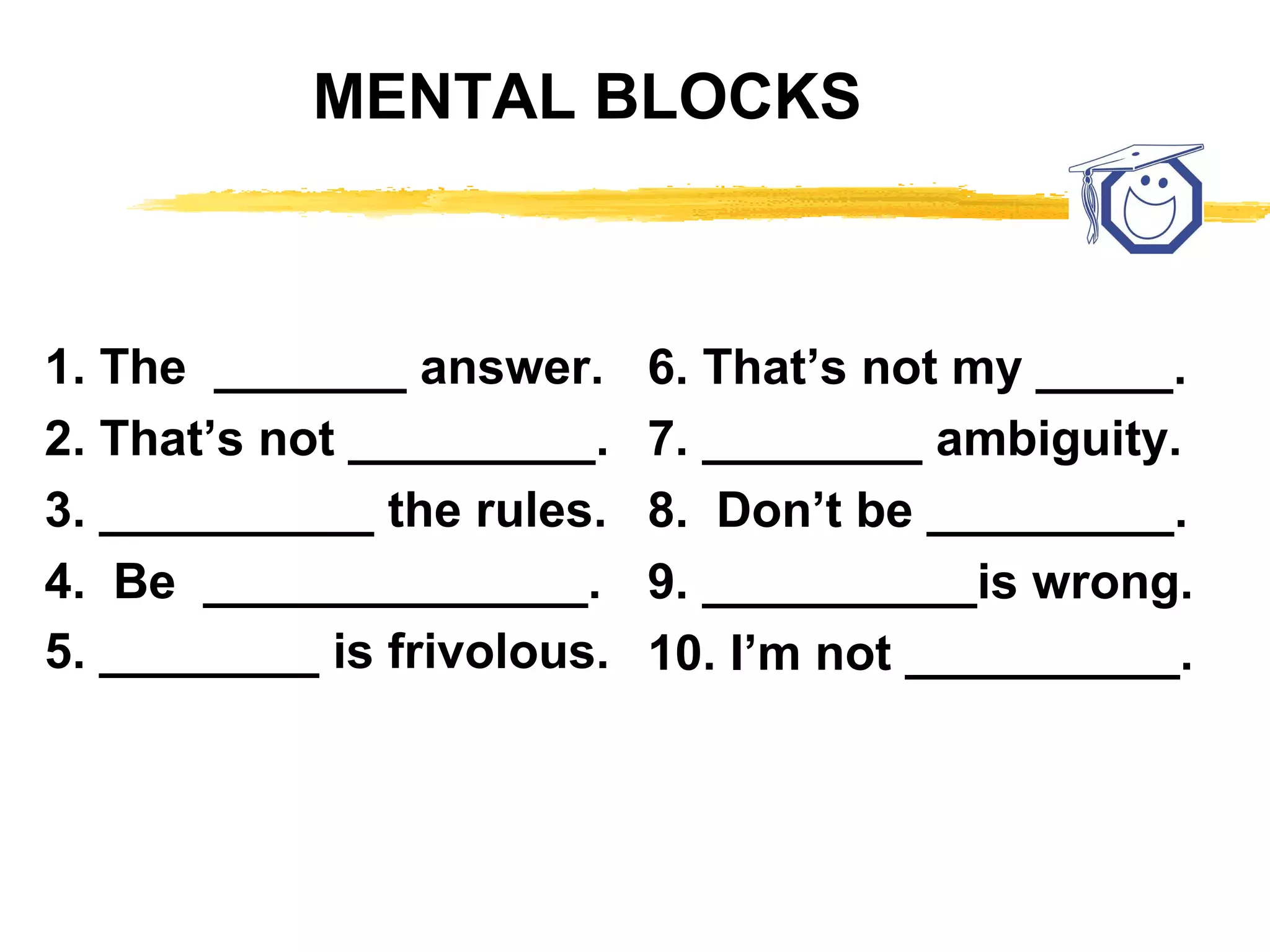 Creative Thinking & Critical Problem Solving | PPT