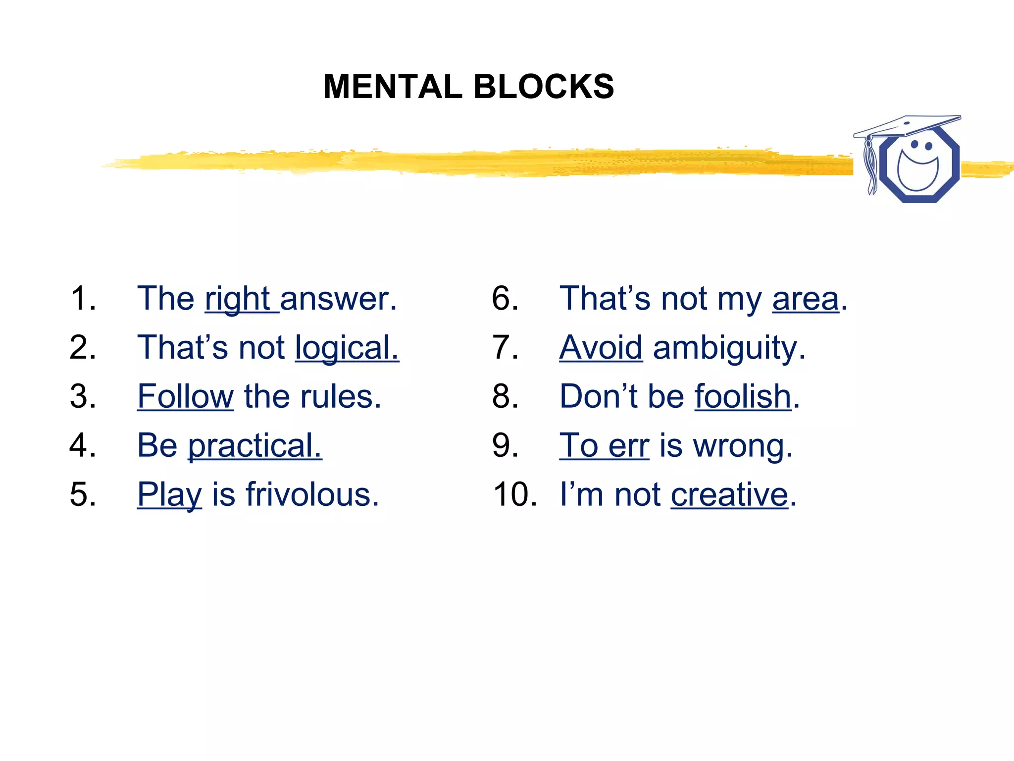 Creative Thinking & Critical Problem Solving | PPT