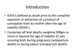 IUFD due to Intrahepatic cholestatsis of pregnancy | PPTX