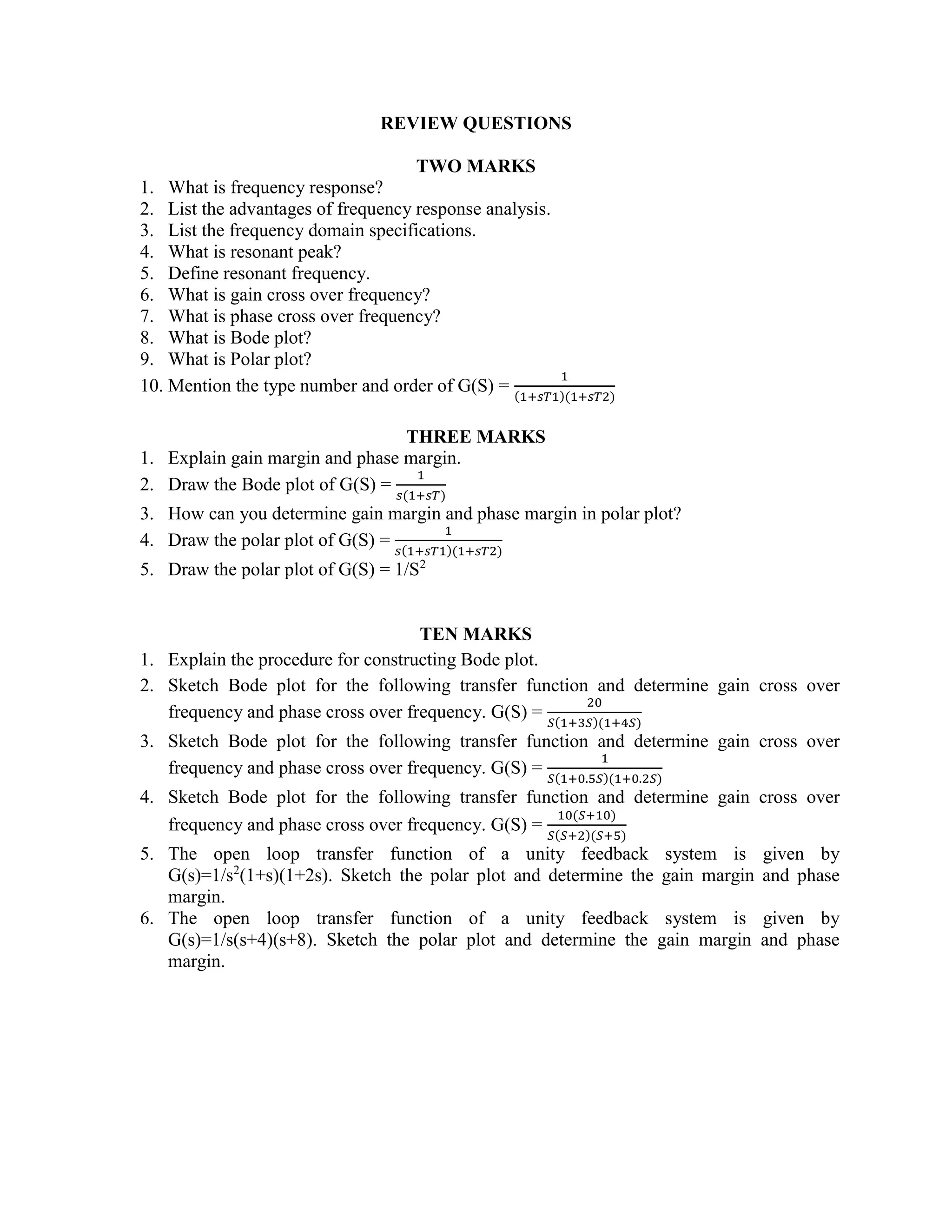 control engineering revision | PDF