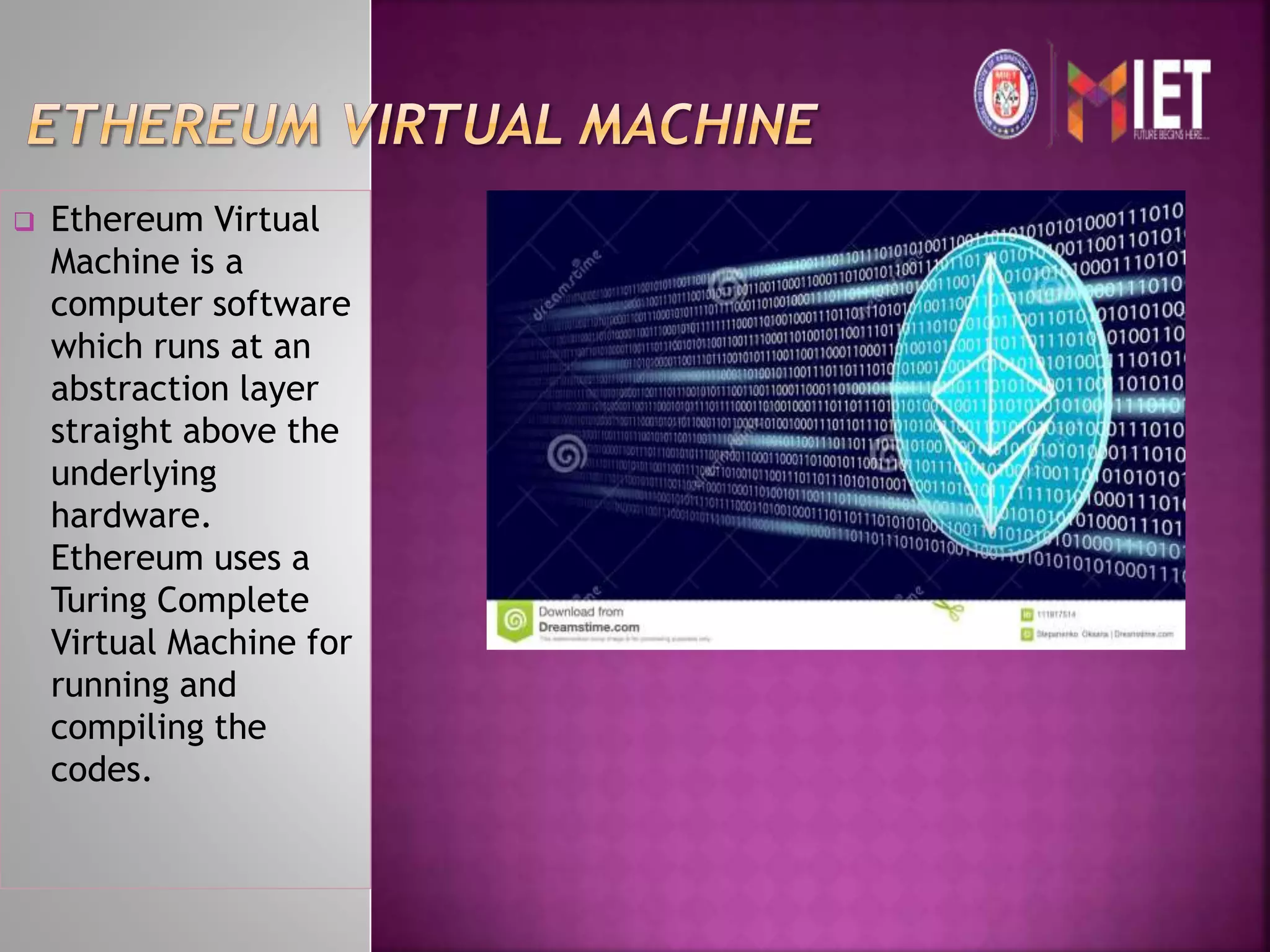 Ethereum Block Chain | PPTX