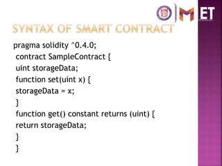 Ethereum Block Chain | PPTX