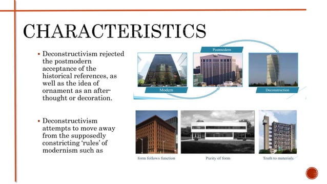 introduction to late postmodernism and various styles (folding, metabolism, deconstruction ...