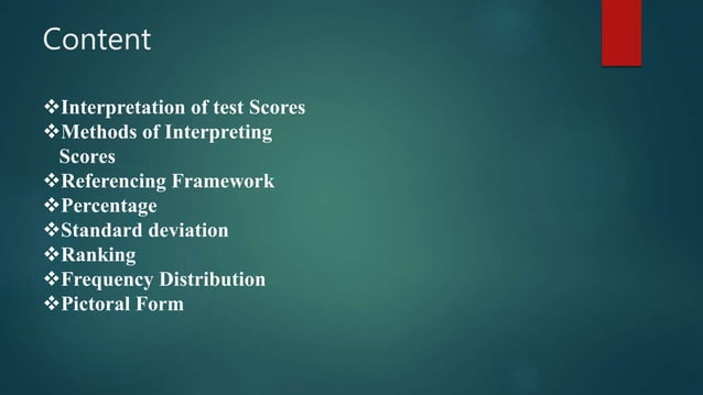 Interpretation of test Scores | PPTX | Standardized Testing ...