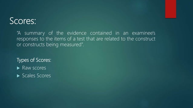 Interpretation of test Scores | PPTX | Standardized Testing ...