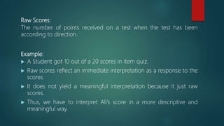 Interpretation of test Scores | PPTX