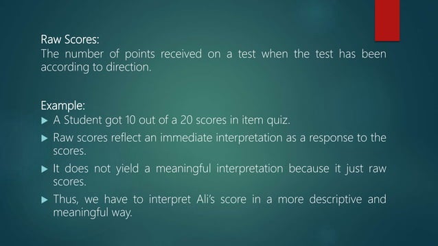 Interpretation of test Scores | PPTX | Standardized Testing ...