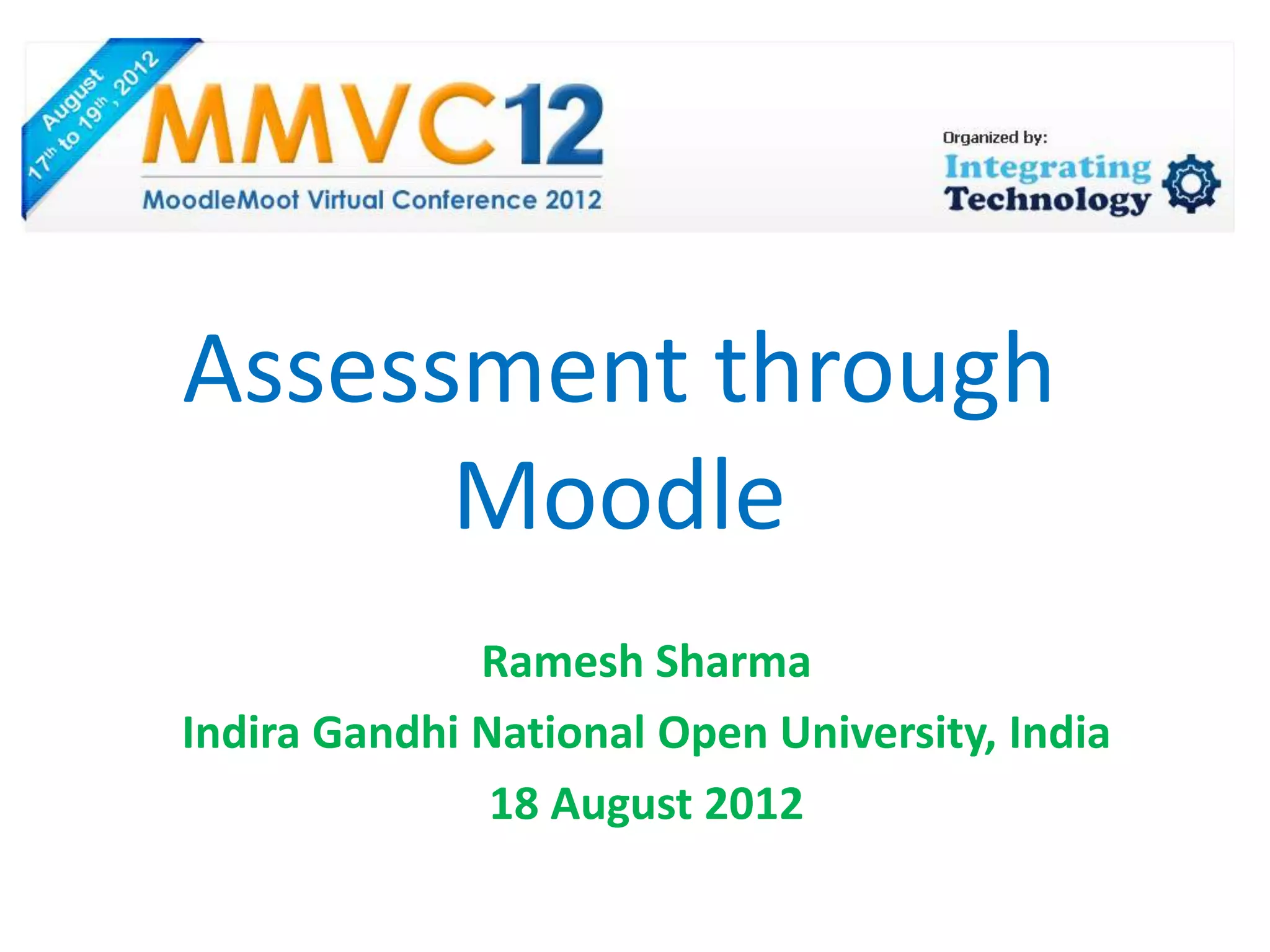 E-assessment through Moodle | PPT