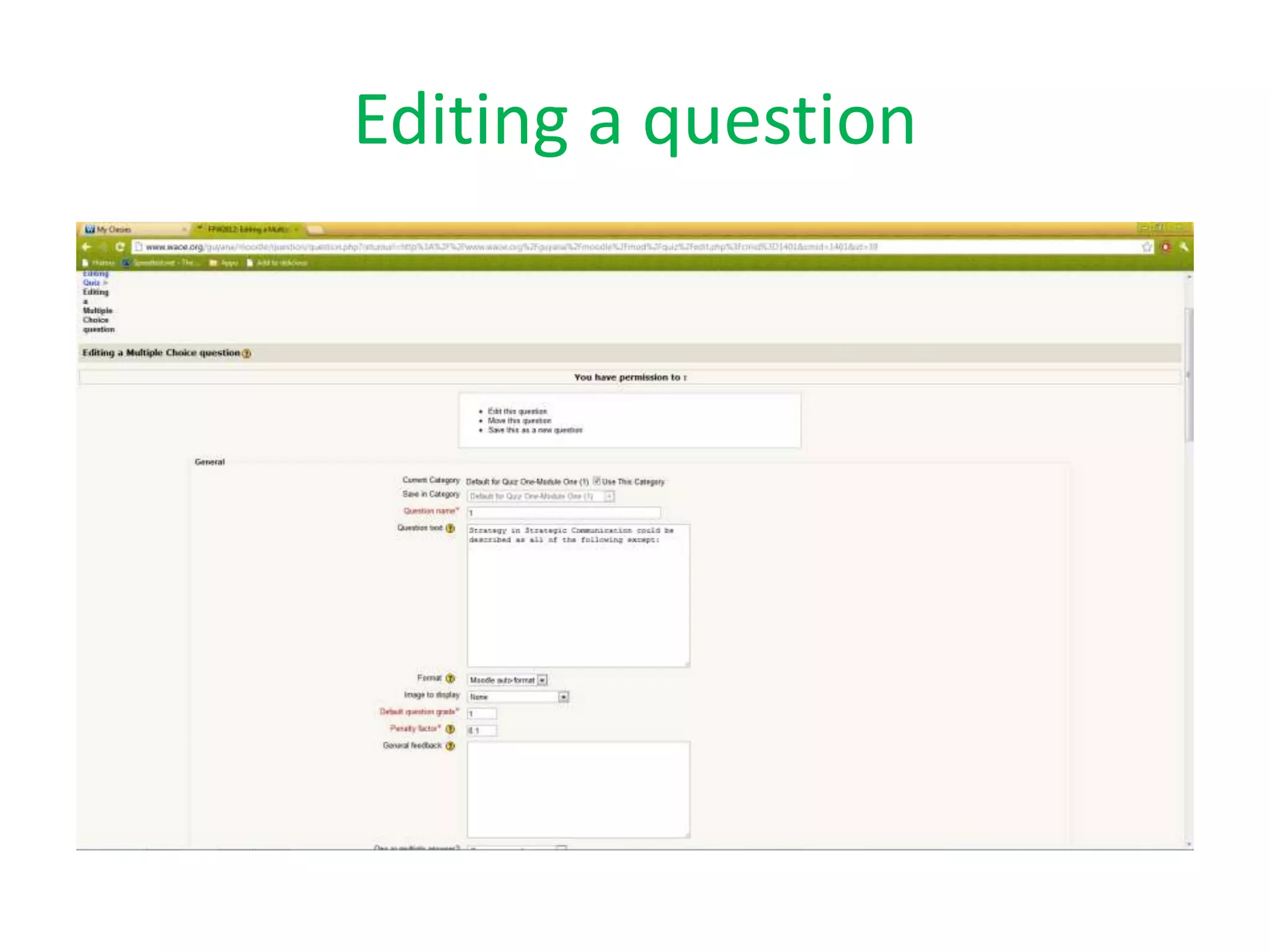 E-assessment through Moodle | PPT
