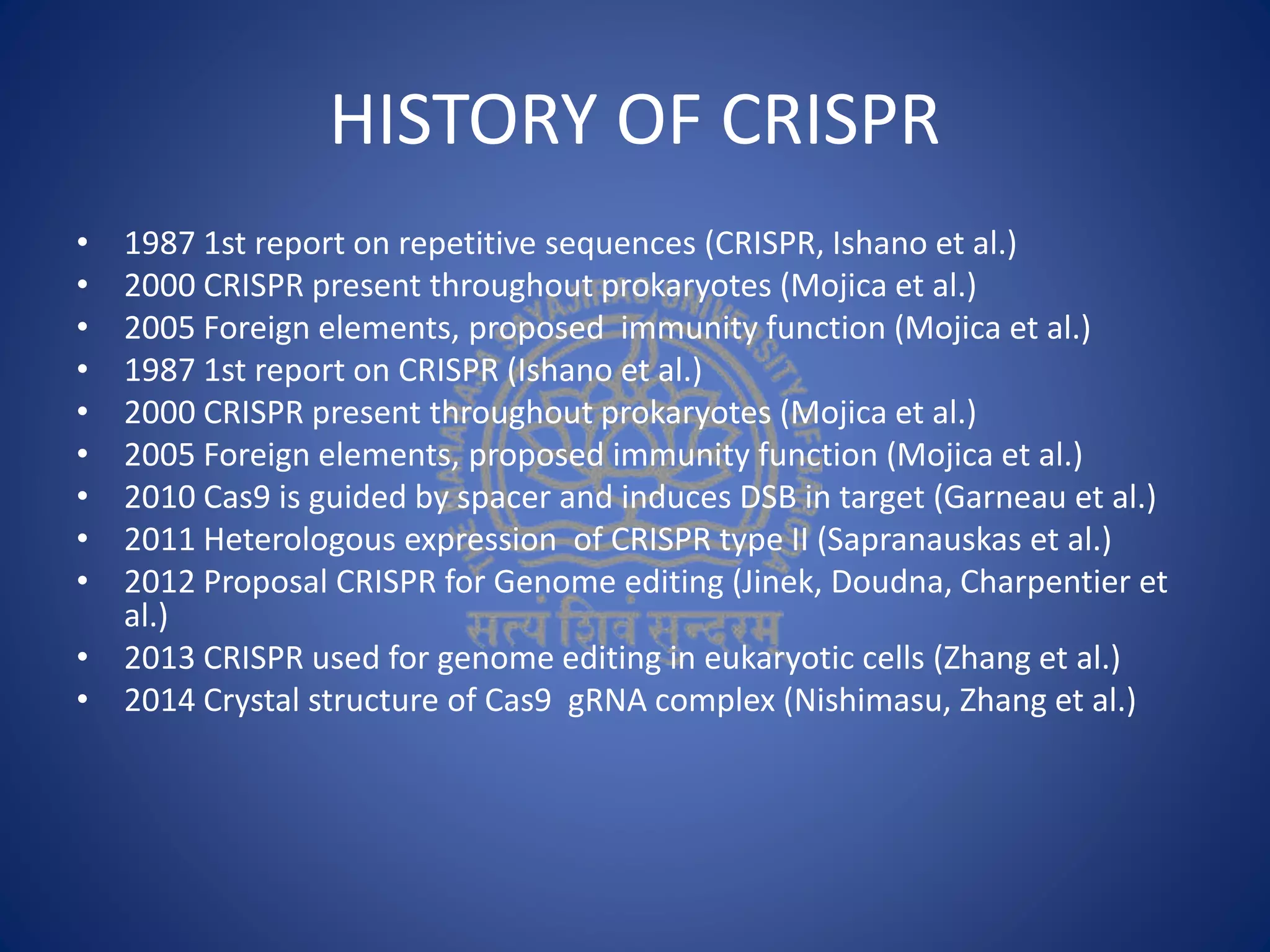 CRISPR/CAS9- THE GENE EDITING TOOL | PPTX