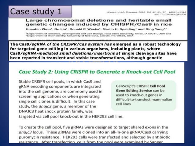 CRISPR/CAS9- THE GENE EDITING TOOL | PPTX | Programming Languages | Computing