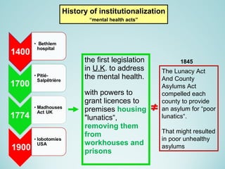 consequences of deinstitutionalization | PPT | Mental Health | Diseases ...