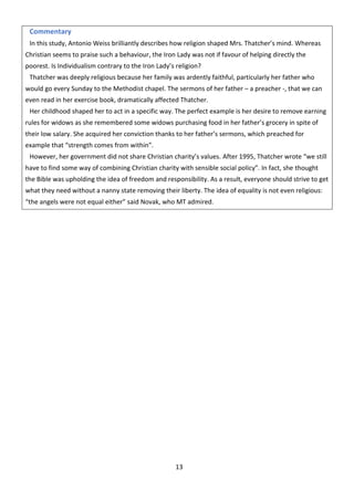 Margaret Thatcher: How can somebody be shaped by his or her early years ...