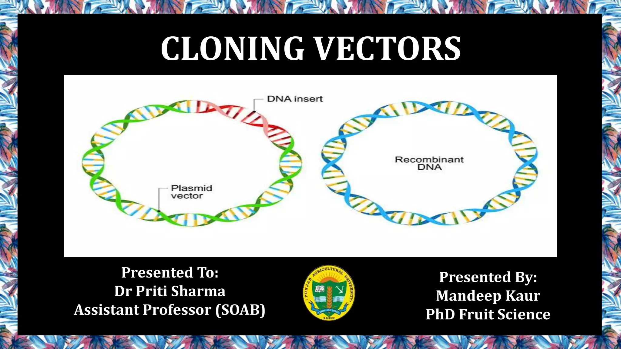 Cloning vectors | PPTX