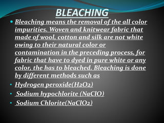 Textile industry plant processes | PPTX