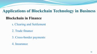 Blockchain Technology and its Business Application | PPT