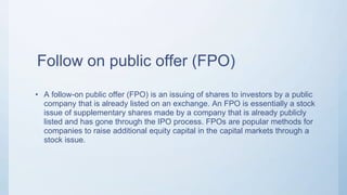 Follow On Public issues | PPTX