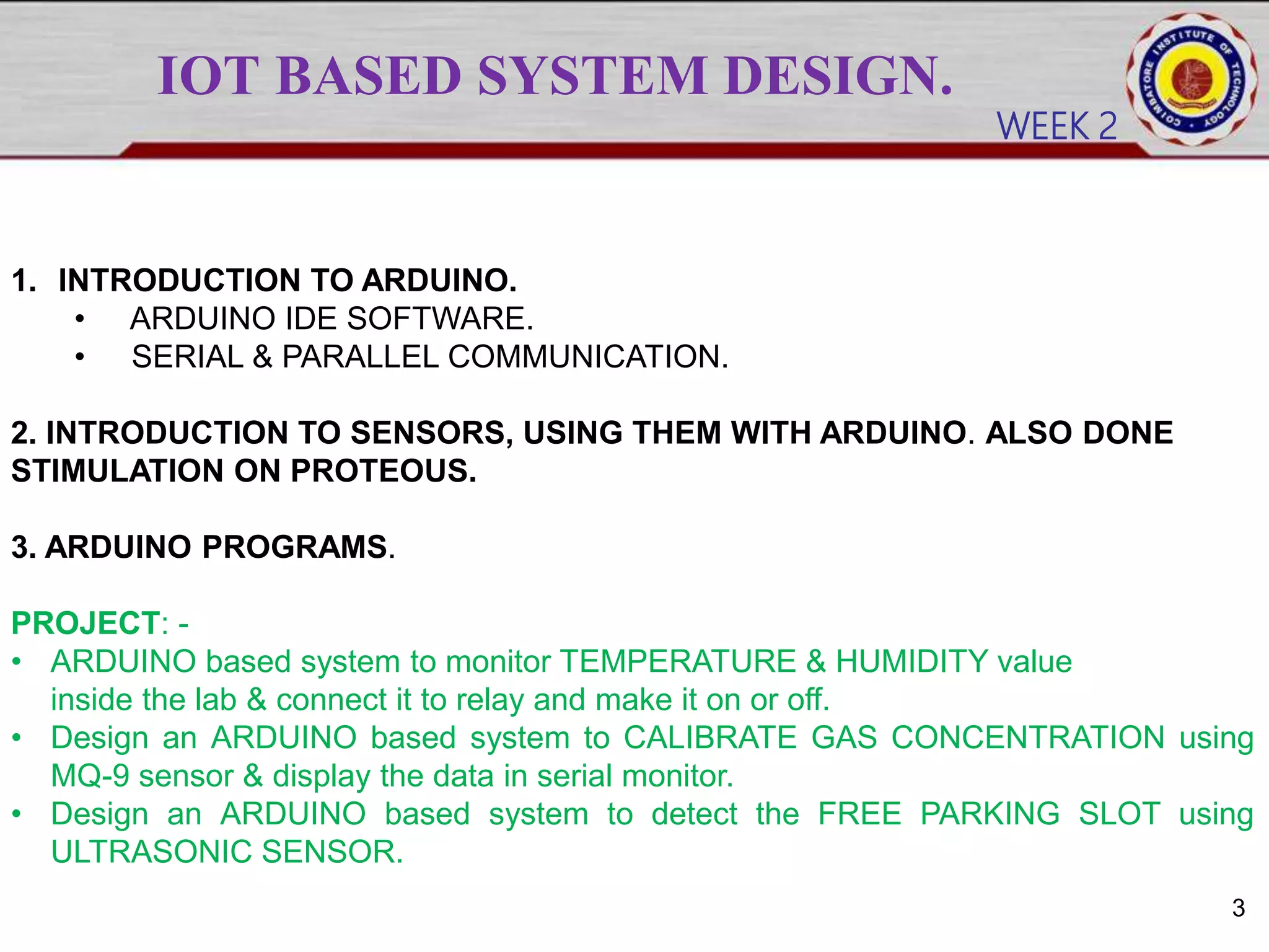 IOT BASED SYSTEM DESIGN | PPTX