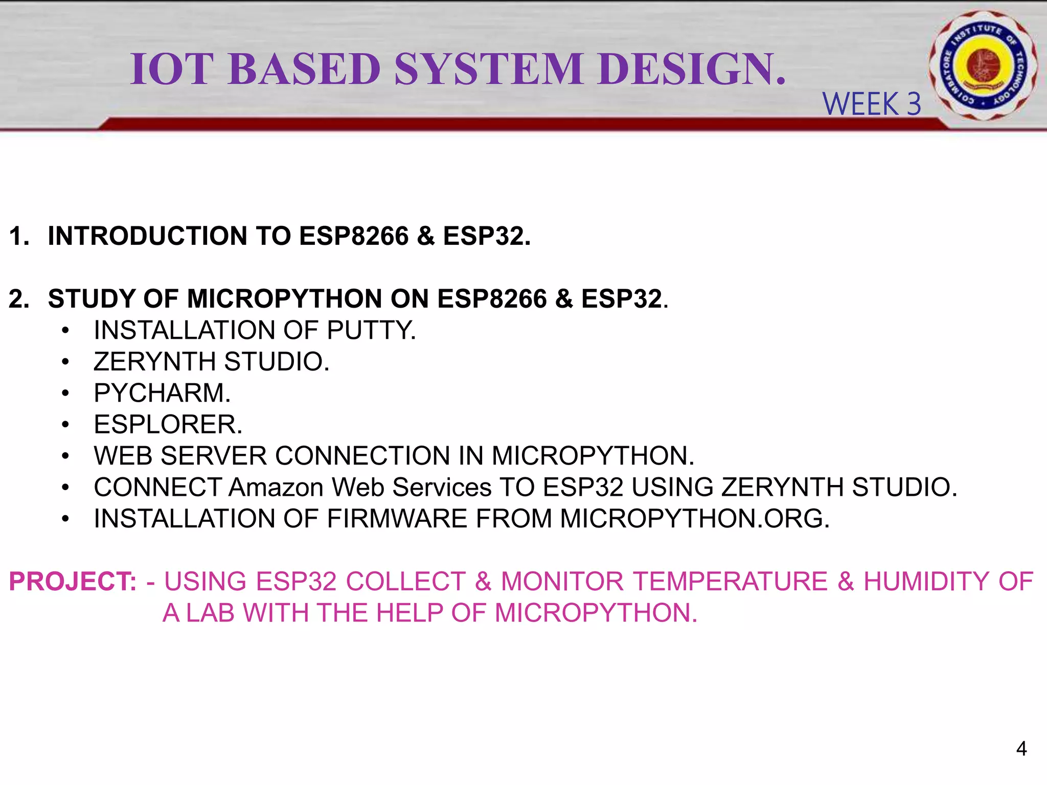 IOT BASED SYSTEM DESIGN | PPTX