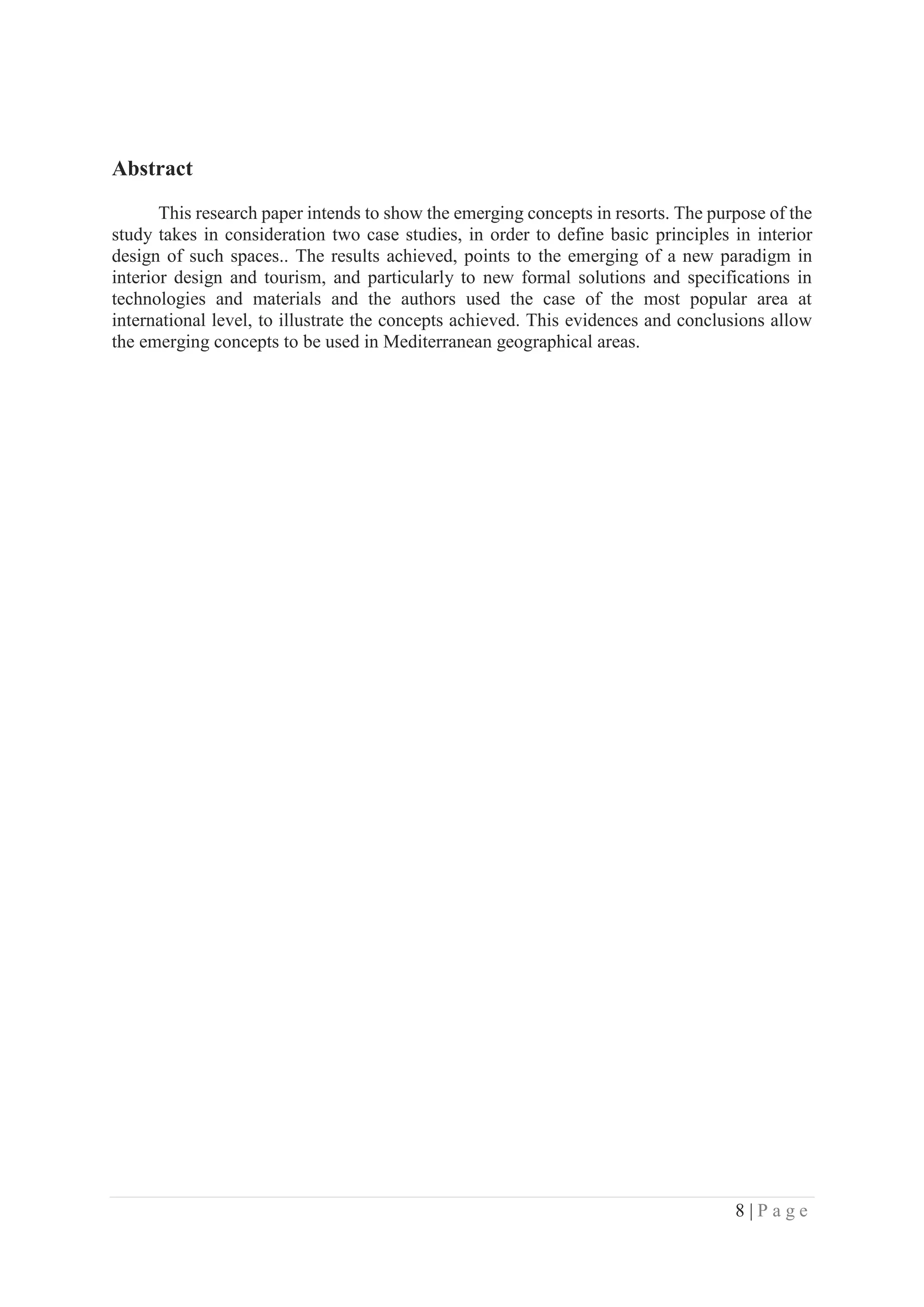 TOURISTIC RESORT THESIS | PDF