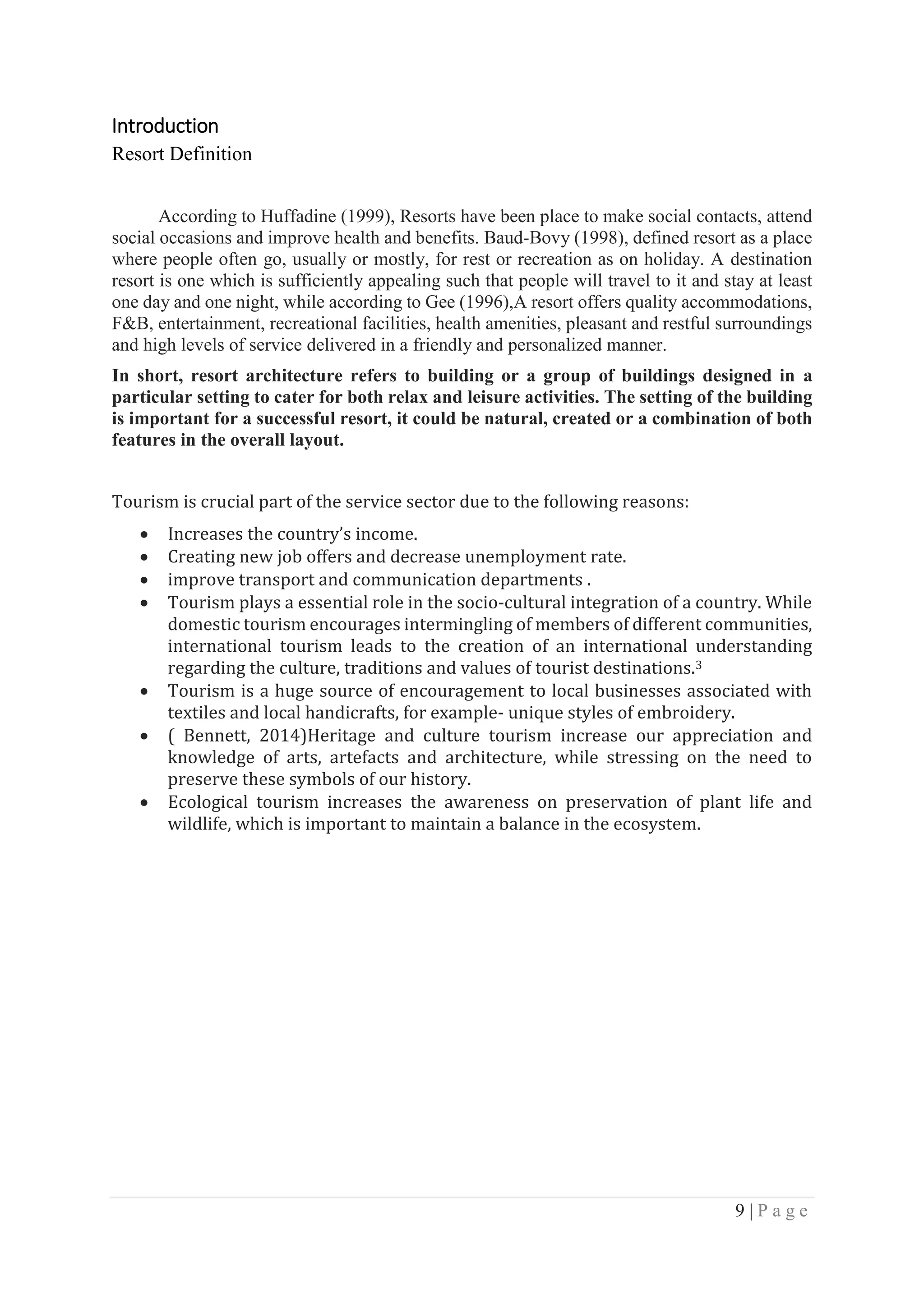 TOURISTIC RESORT THESIS | PDF