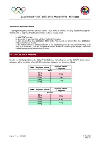 Final 2020-05-08 - tokyo 2020 - revised qualification system - karate ...