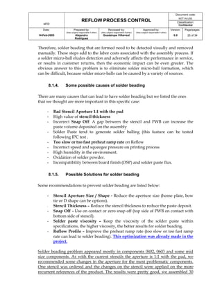 Final report reflow process control | PDF