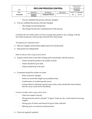 Final report reflow process control | PDF